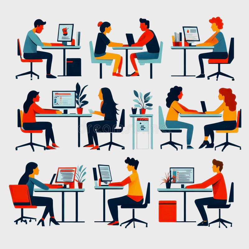 Diverse Team Collaboration in a Modern Workspace Featuring ...