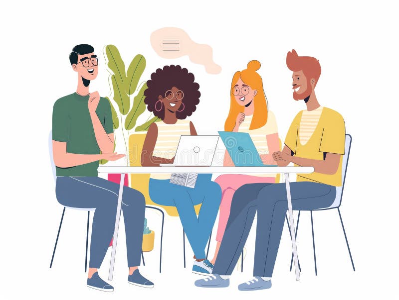 Diverse Team Collaboration at Work Stock Image - Image of interaction ...