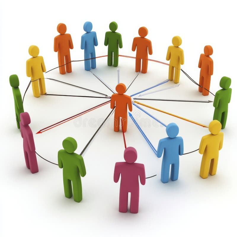 Diverse Team Connects in Collaborative Network Diagram Stock Photo ...