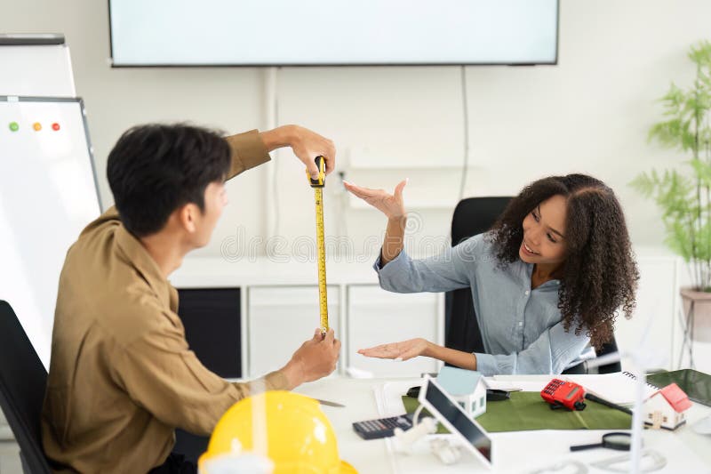 Sustainable Development and Collaborative Design. Two Colleagues ...