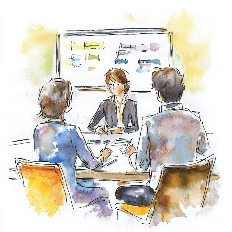A Diverse Team Discussing Ideas in a Meeting Room with a Presentation ...