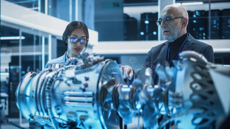 Diverse Team of Diverse Multicultural Engineers Use a Testing Device ...