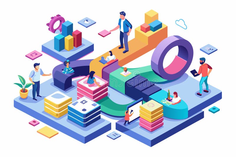 A Diverse Team Engages in Collaboration Using Agile Methods, Showcasing ...