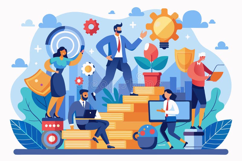 A Diverse Team Engages in Problem-solving Activities, Utilizing ...