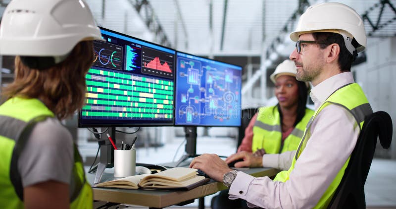 Diverse Team of Engineers Developing Automated Manufacturing System ...