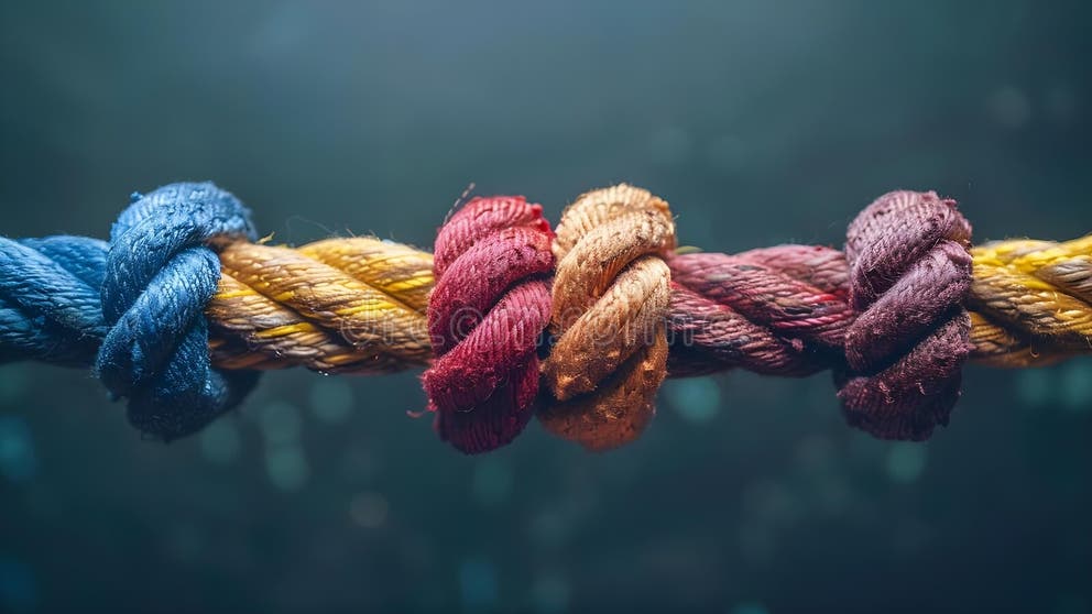 A Diverse Team is Like a Strong Rope Connecting through Unity. Concept ...