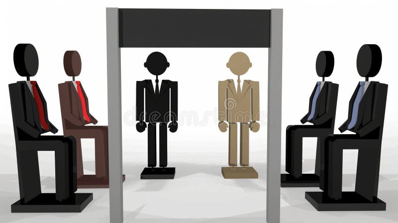 Diverse Team Meeting with Abstract Business Figures in Suits Stock ...