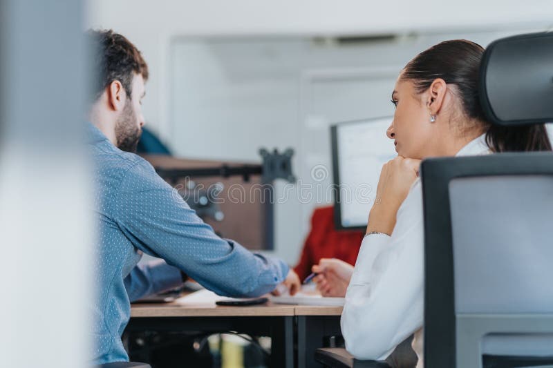 Multicultural Team Collaborating in a Modern Office Setting Stock Image ...