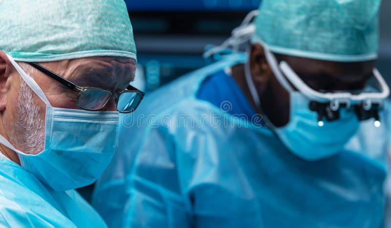 Team of Medical Doctors Performs Surgical Operation in Modern Operating ...