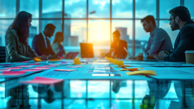 A Diverse Team of Professionals Collaborate Around a Table during a ...