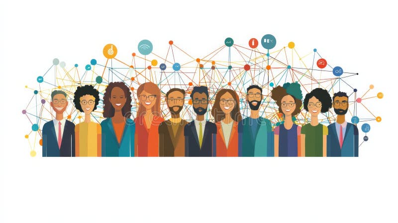 Connected Teamwork Network Professionals Business Communication ...