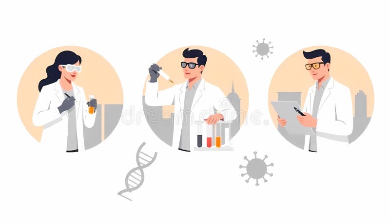 A Diverse Team of Scientists Conducting Lab Research and Experiments ...