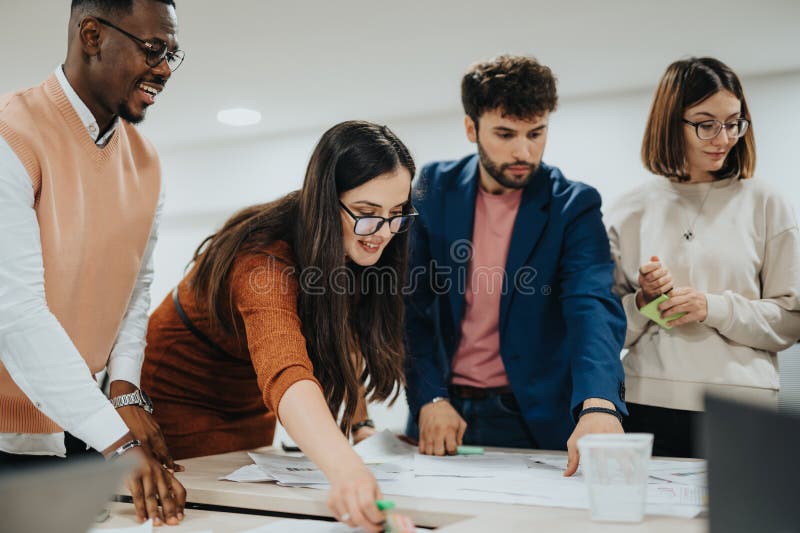 Multiracial Business Team Working Together on Project Development and ...
