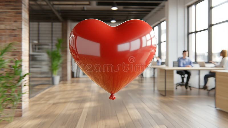 A Diverse Team Works in a Modern Industrial Office Space Where a Red ...