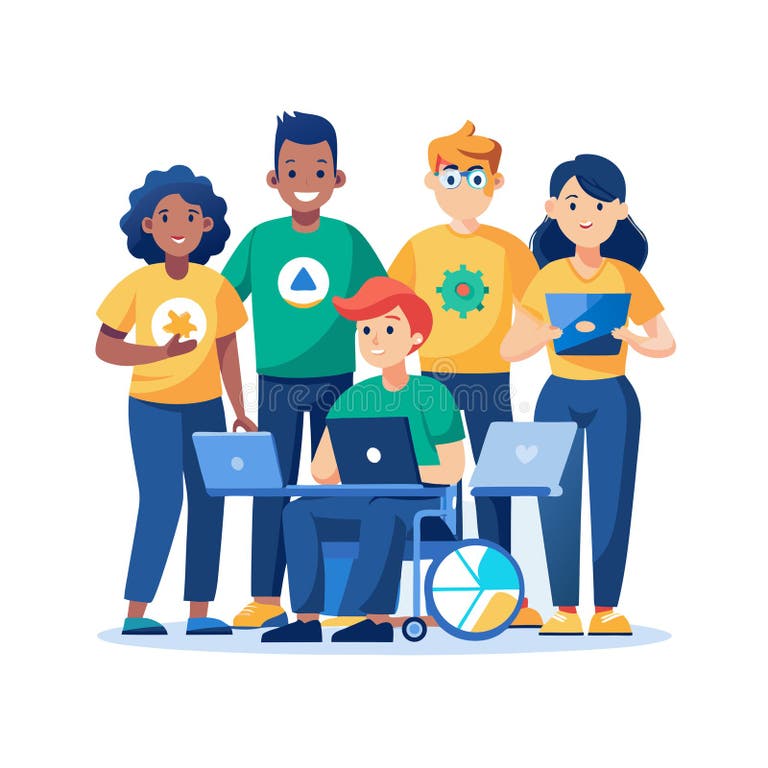 Diverse Team Collaborating on Project, Showcasing Inclusivity and ...