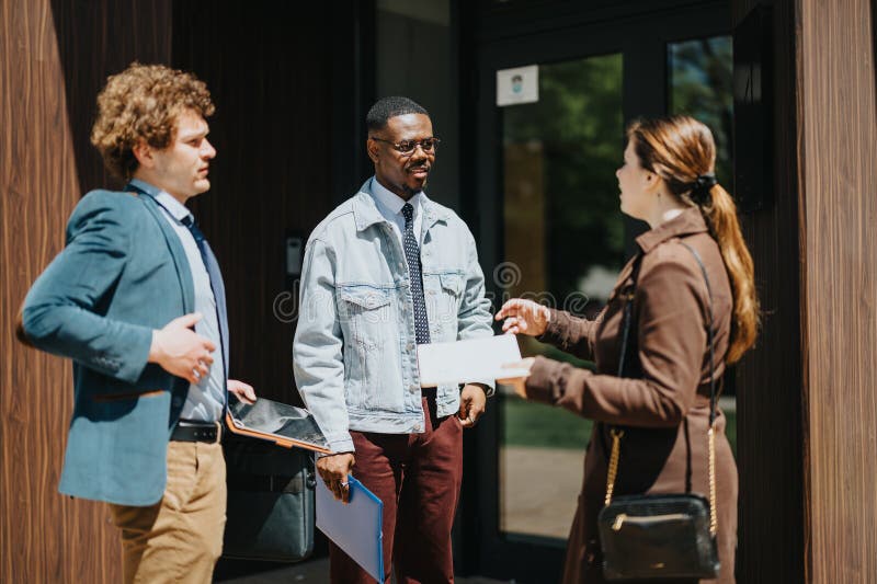 Diverse Team of Young Professionals Engaged in a Business Discussion ...