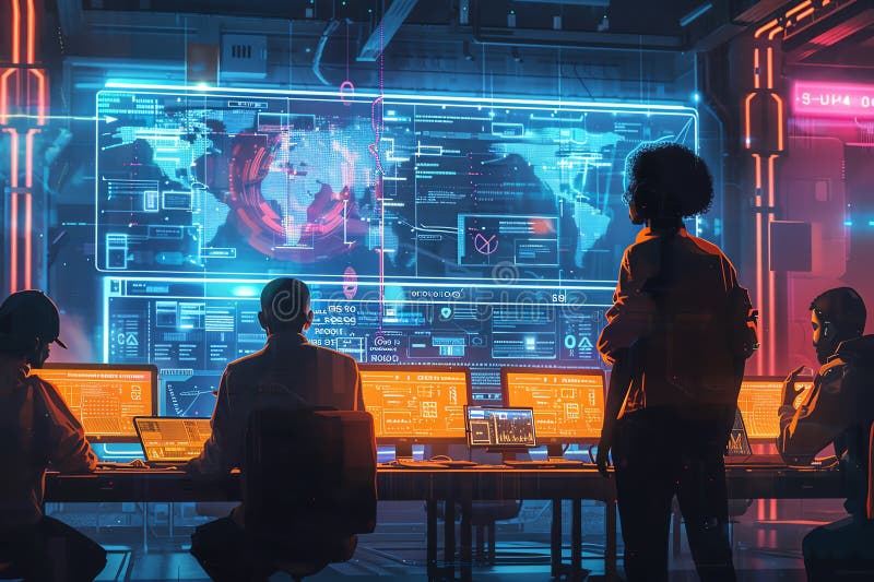 Diverse Tech Team in a Lively Workshop Setting, Interacting with ...