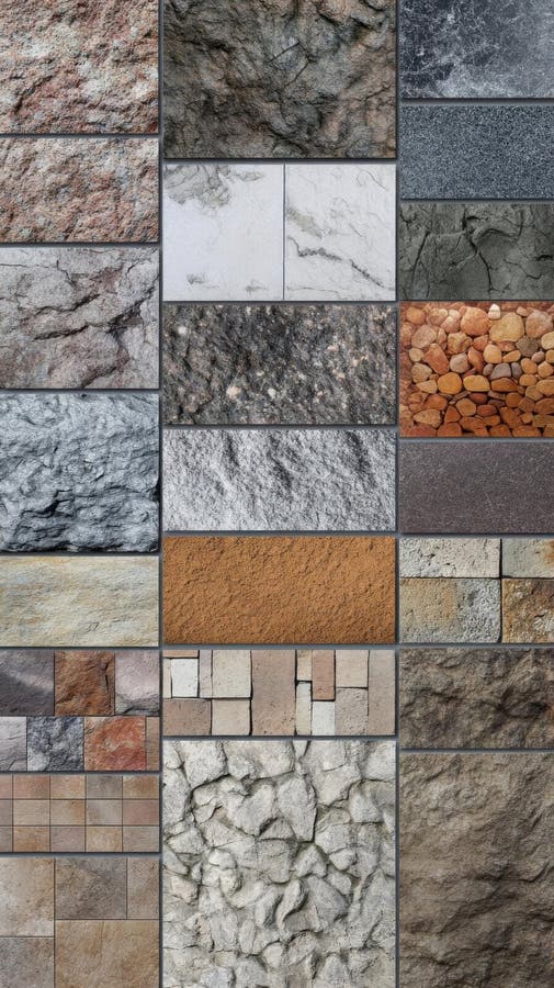 Diverse Textures. a Mix of Natural and Synthetic Materials Stock ...