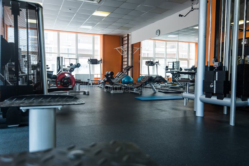 Diverse Training Equipment at the Gym Room Stock Photo - Image of ...