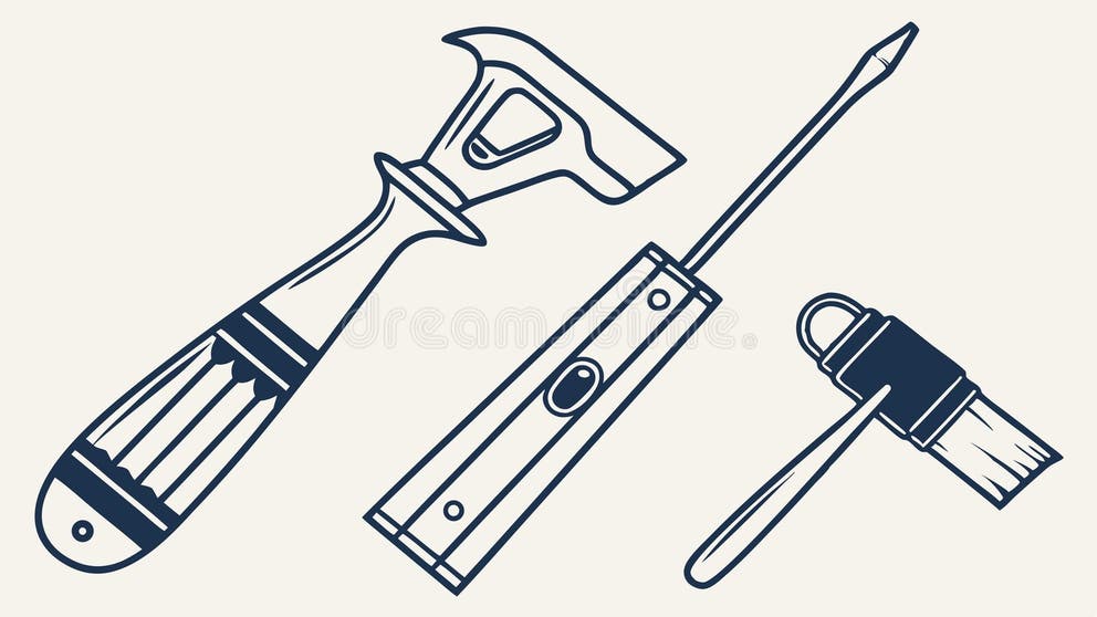 Diverse Utility Tools, Bottle Opener, Chisel, and Axe, Vector Design ...