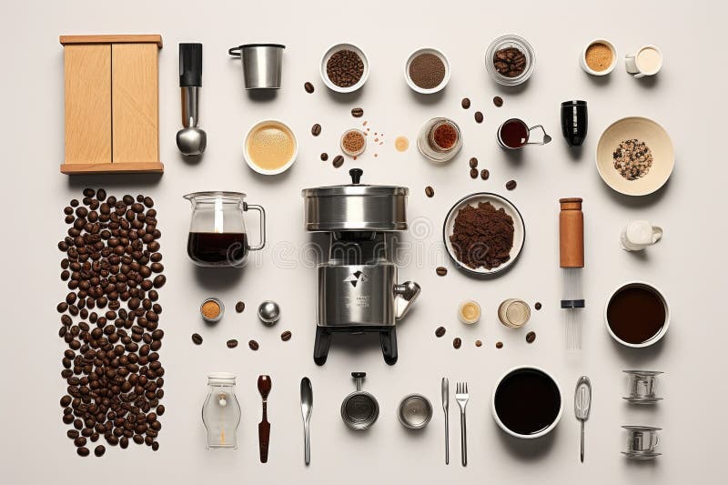 Diverse Variety of Coffee Makers Featured on a Poster, a Visual Guide ...