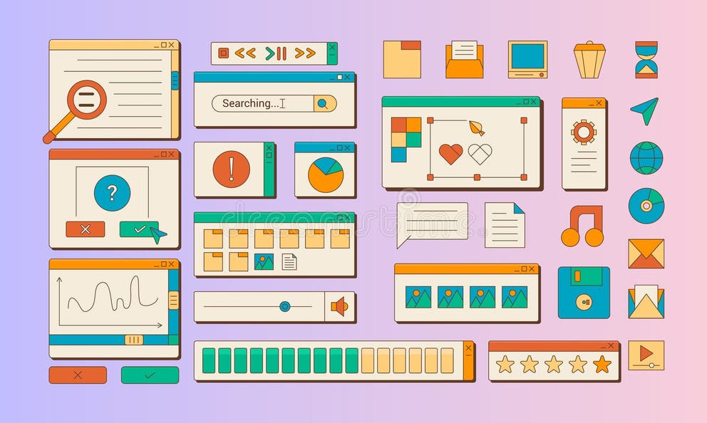 Eyecatching and Colorful UI Elements for Contemporary Web and ...