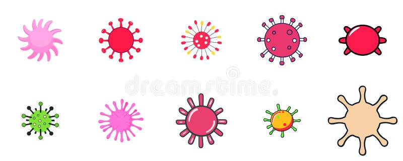 Diverse Virus Cell Patterns in Vivid Colors Stock Image - Image of cell ...