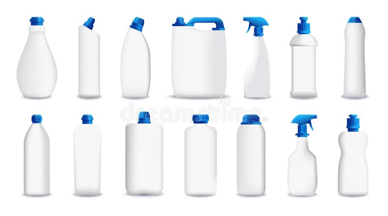 Diverse White Bottles with Blue Caps, Designed Specifically for ...