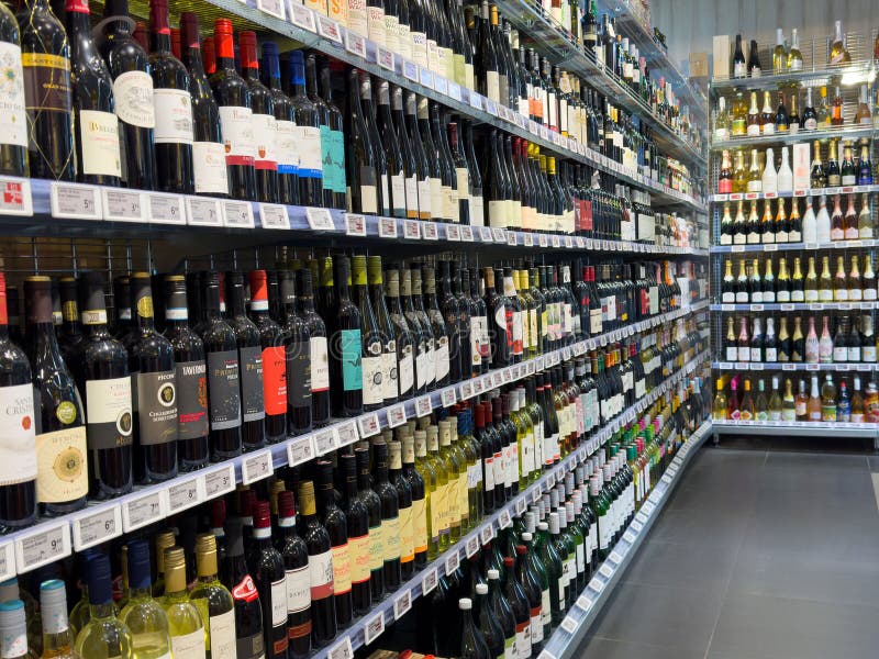 Diverse Wine Collection Liquor Store Aisle Stock Photos - Free ...