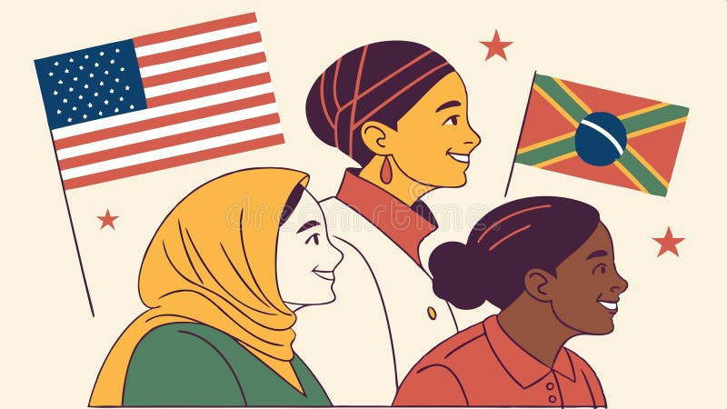 Diverse Women with Flags, Multiculturalism, Global Community ...