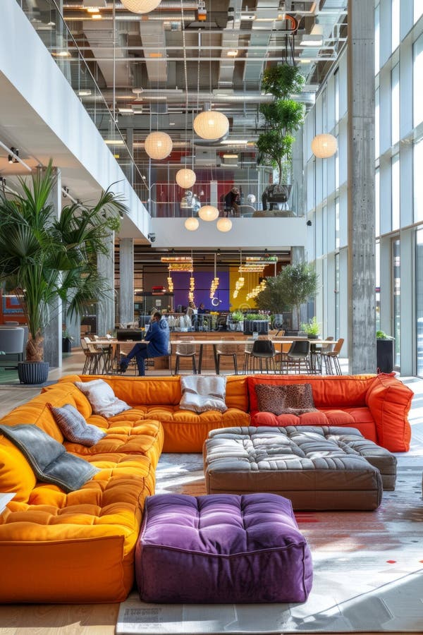 Diverse Workplace, Multicultural Team Collaborates in a Modern, Well ...