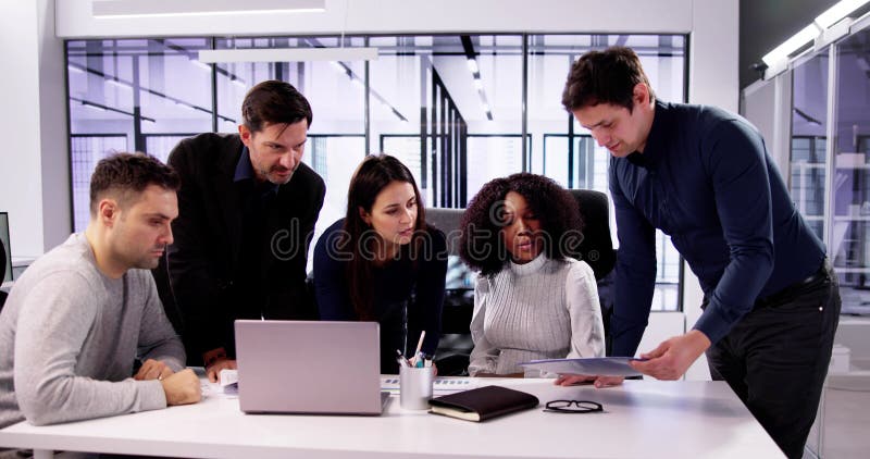 Diverse Young Business Meeting. Group Discussion Stock Photo - Image of ...