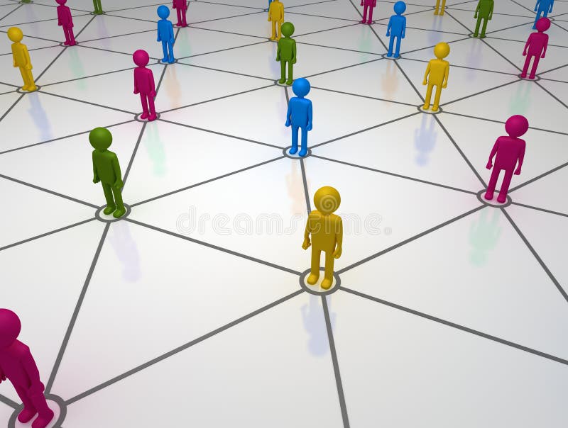 Social Network Connections stock illustration. Illustration of meet ...
