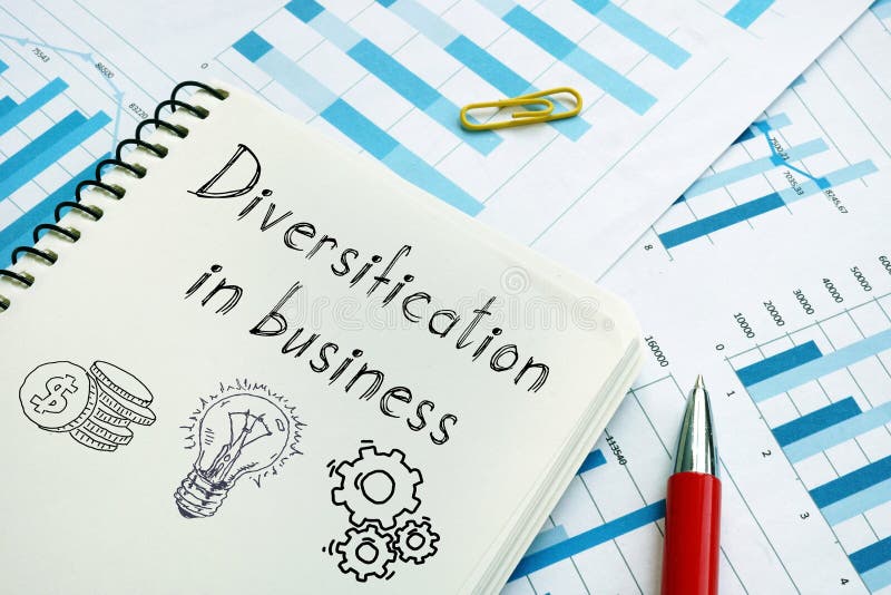Diversification in Business is Shown on the Business Photo Using the ...