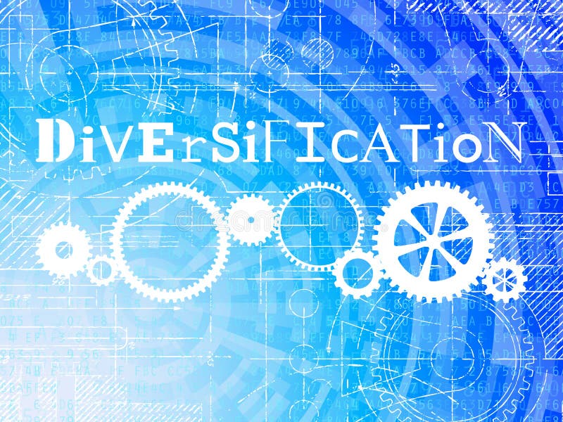 Diversification Word on a Banner Hold by Group of Puppets Stock ...