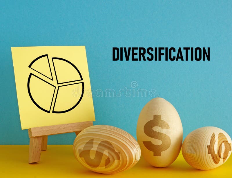 Diversification and Risk Management are Shown Using the Text and Photo ...