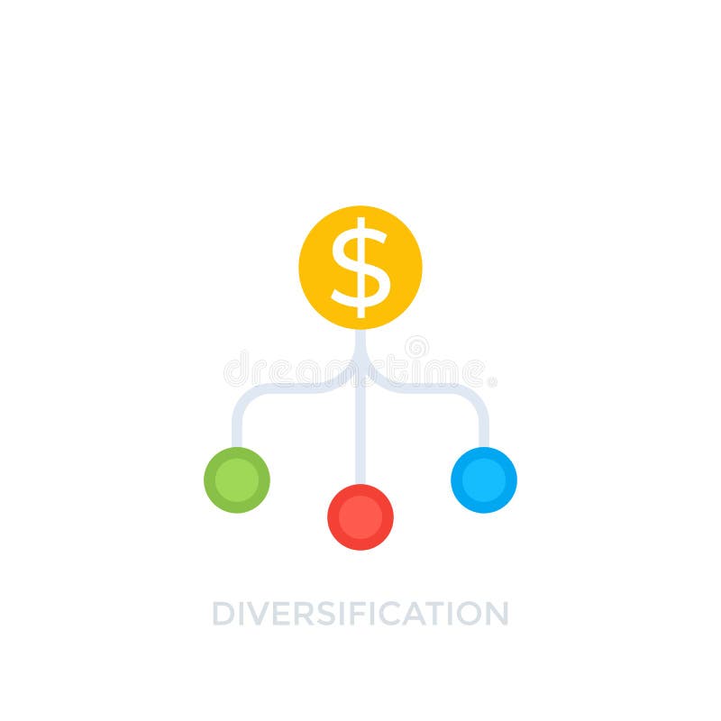 Diversification Vector Icon on White Stock Vector - Illustration of ...