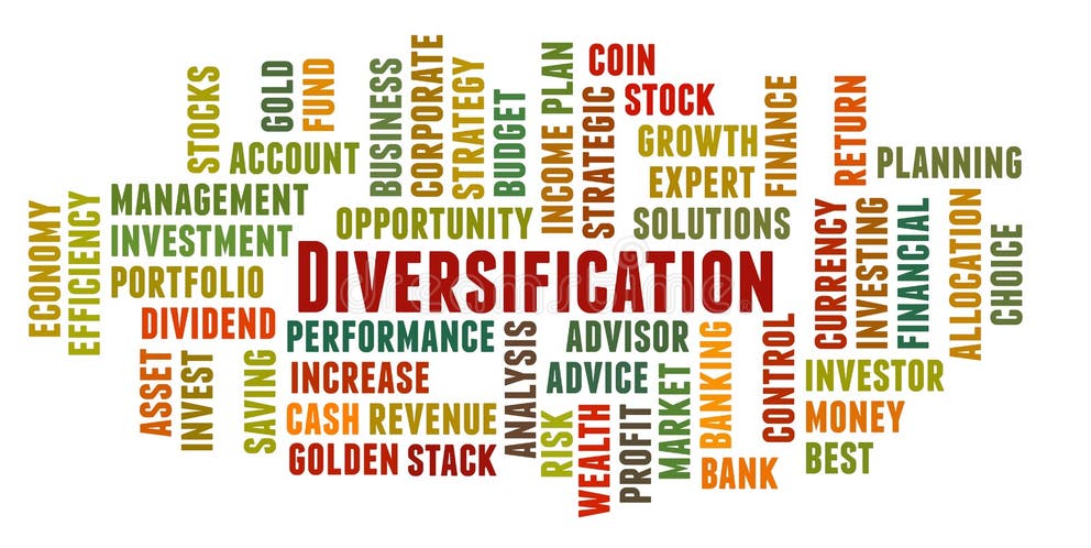 Diversification Word Cloud Concept Stock Illustration - Illustration of ...
