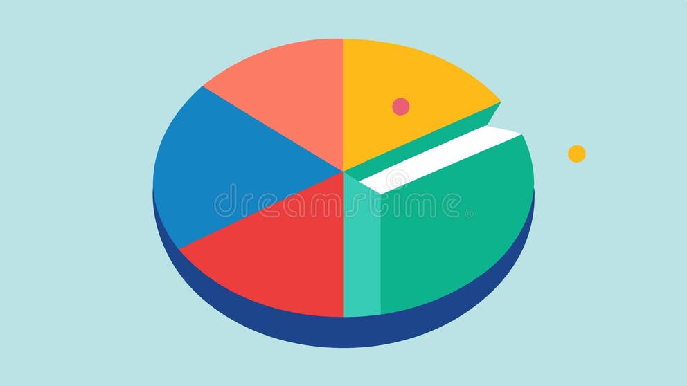Diversified Portfolio a Large Pie Chart Divided into Colorful Segments ...