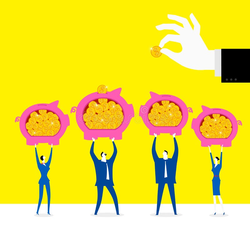 Diversify investment risks stock illustration. Illustration of gold ...