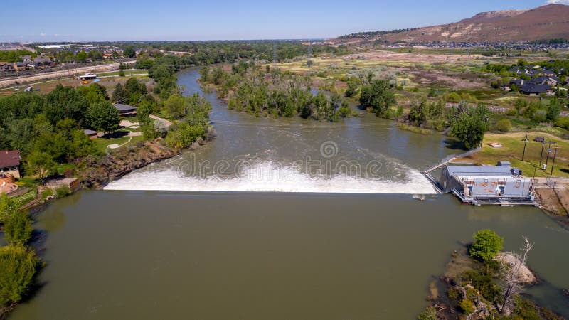 Diversion Dam on the Boise River Spring Run Off Stock Image - Image of ...