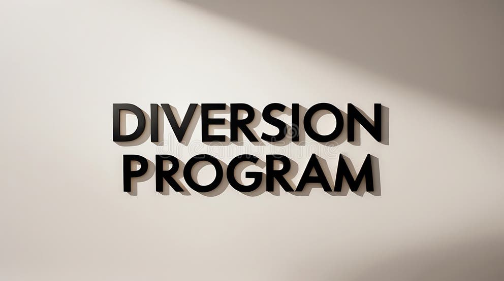Diversion Program Text in Bold Typography Against a Neutral Background ...