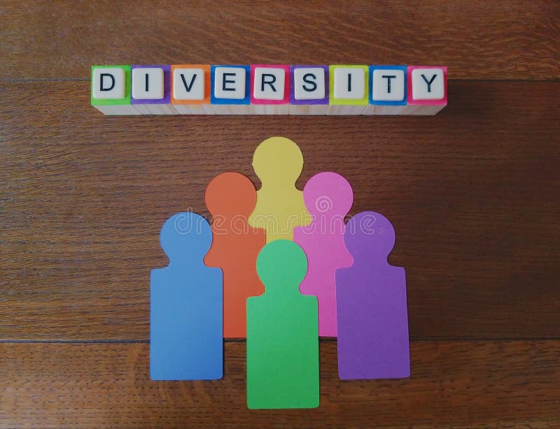 Diversity Concept with DEI Representatives and Colorful Text Stock ...