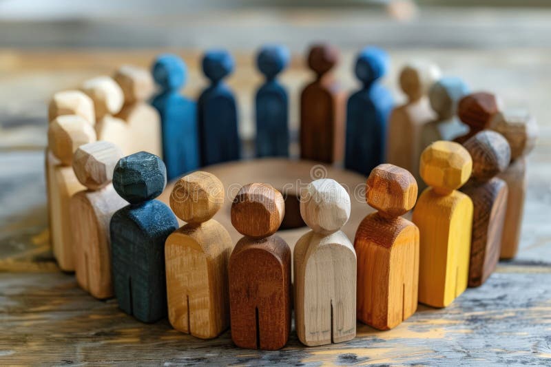Diversity Concept Representing Figure Wooden in Circle Diverse People ...