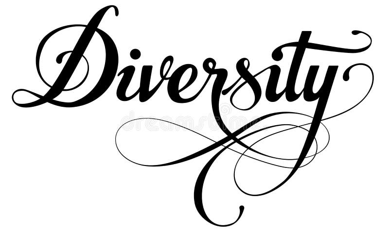 Diversity - Custom Calligraphy Text Stock Vector - Illustration of ... Diversity - Custom Calligraphy Text Stock Vector - Illustration of ...
