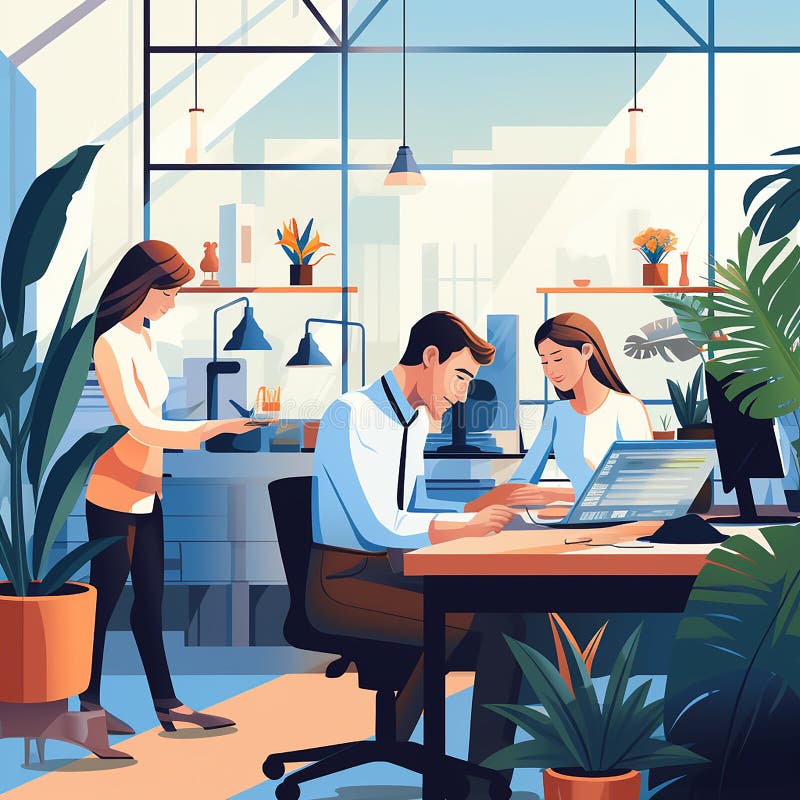 Diversity of Employees Working Together in an Office Environment Stock ...