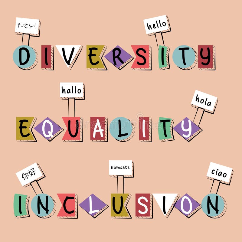 Diversity Equality Inclusion Vector Stock Illustrations – 1,099 ...