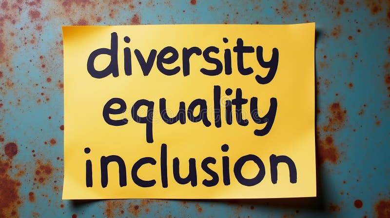 Diversity Equality Inclusion Text on Rusty Metal Surface Stock ...