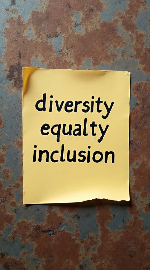 Diversity Equality and Inclusion Text on Yellow Sticky Note Stock ...