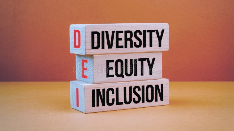 Diversity, Equity, and Inclusion Concept with Wood Blocks Stock Image ...
